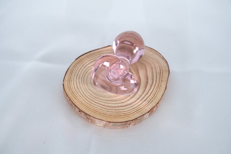 Pink Heart Butt Plug. Safe Pink Glass Butt Plug. Cute Small Butt Plug ...