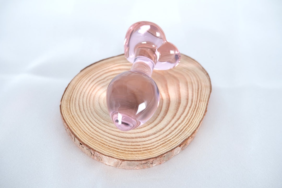 Pink Heart Butt Plug. Safe Pink Glass Butt Plug. Cute Small Butt Plug ...