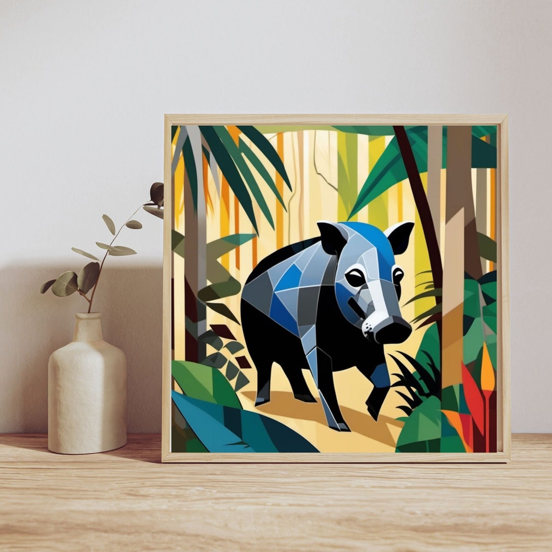 Baird's Tapir Wall Art Modern Prints Printable Arts Cubism Art Living ...
