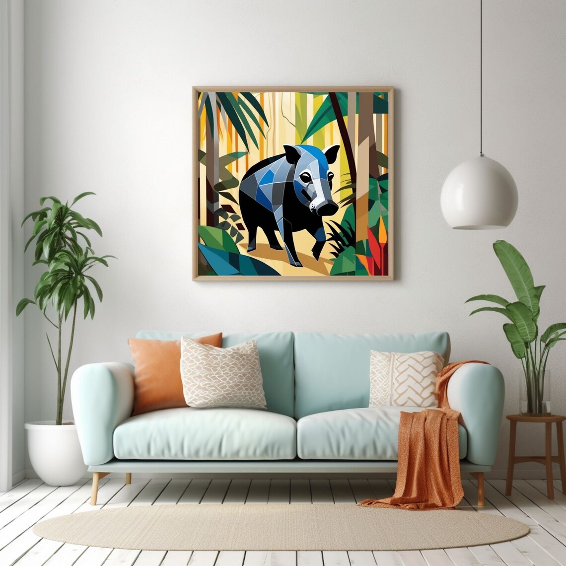 Baird's Tapir Wall Art Modern Prints Printable Arts Cubism Art Living ...