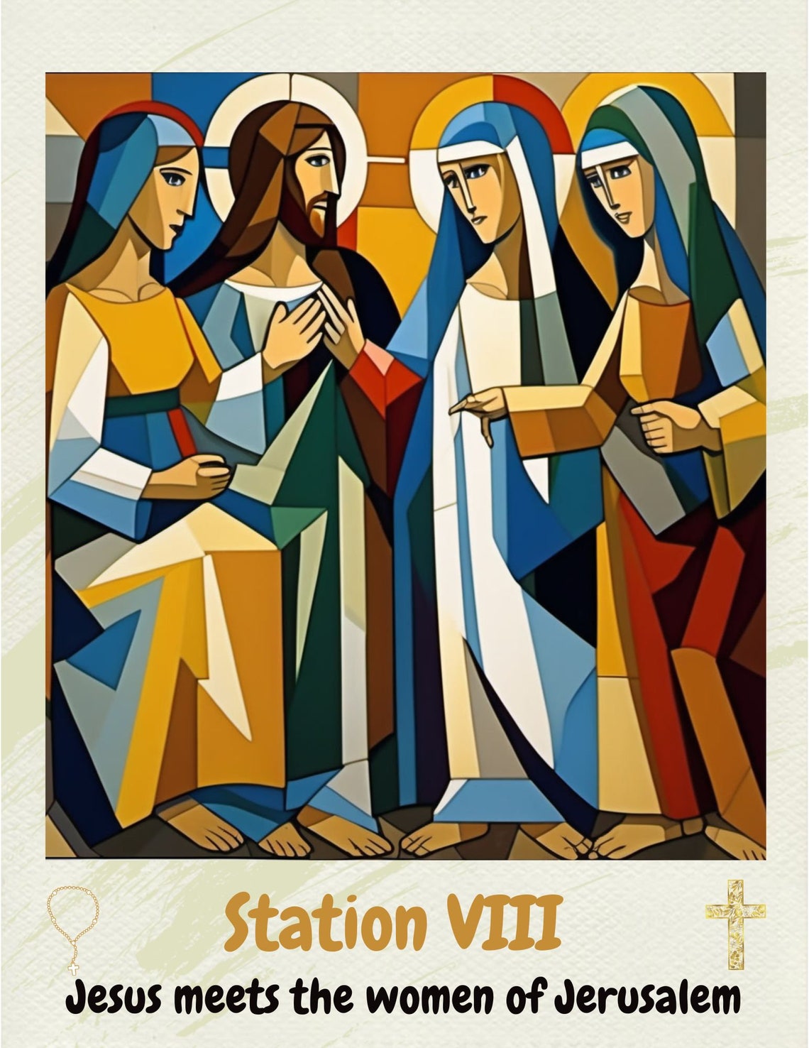 Stations of the Cross 8.5 X11 Catholic Picture Print Cubism Art ...