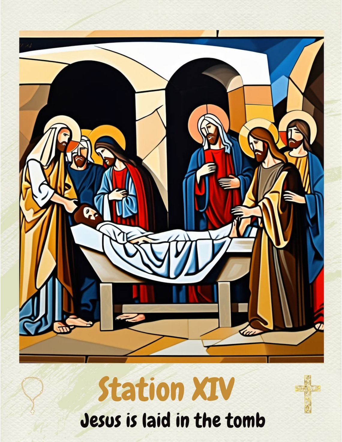 Stations of the Cross 8.5 X11 Catholic Picture Print Cubism Art ...