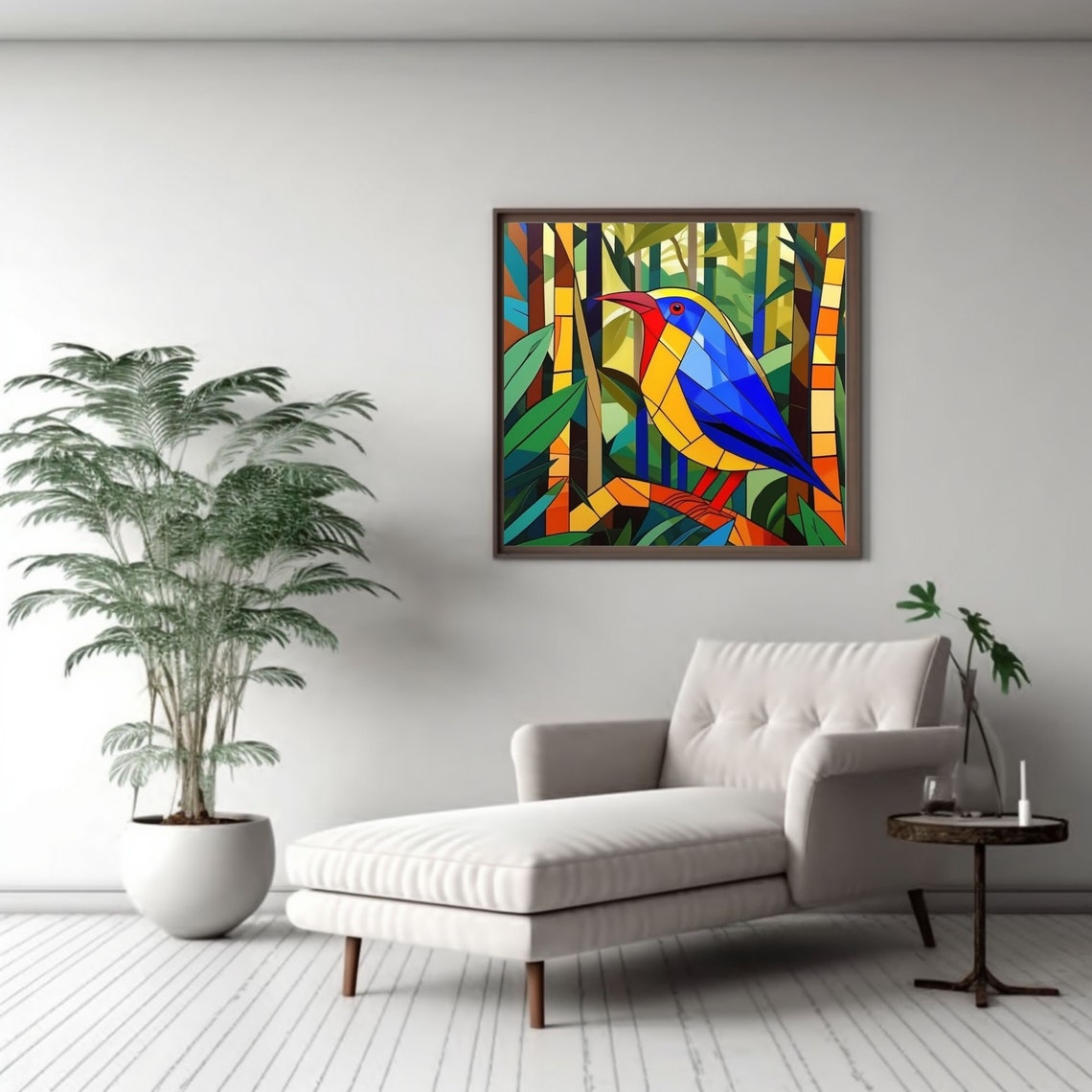 Bower Bird Painting Printable Wall Art Digital Prints Cubism Art Print ...