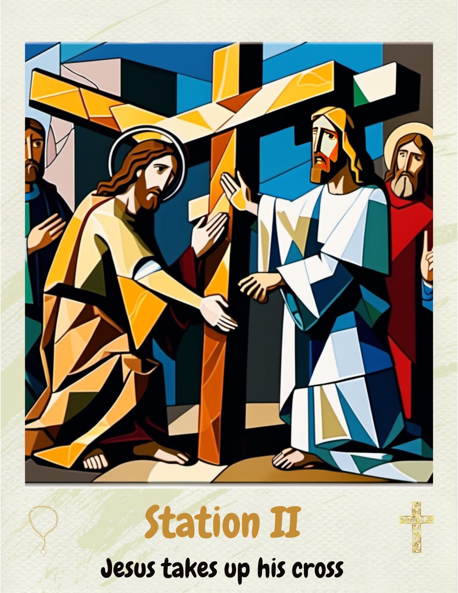 Stations of the Cross 8.5 X11 Catholic Picture Print Cubism Art ...