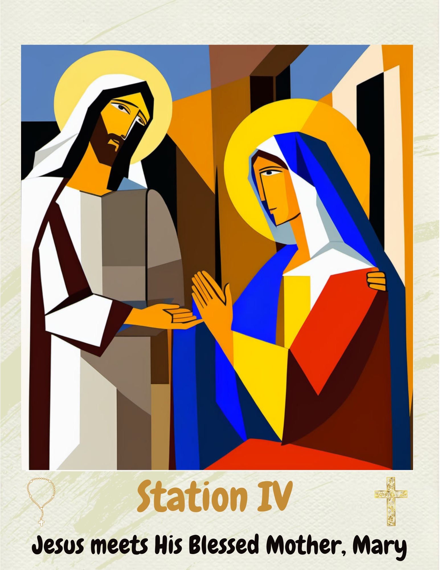 Stations of the Cross 8.5 X11 Catholic Picture Print Cubism Art ...