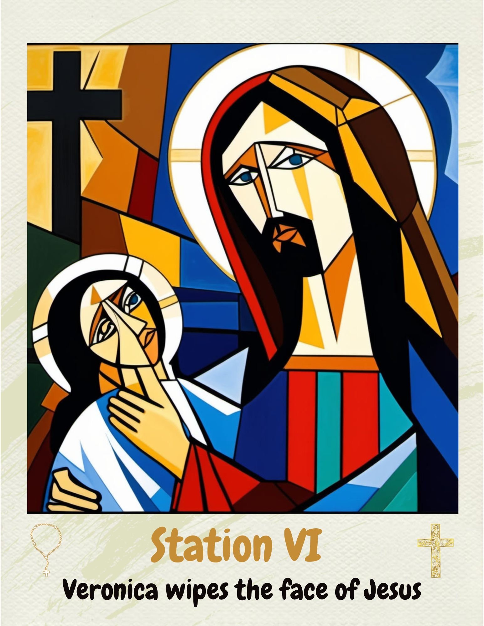 Stations of the Cross 8.5 X11 Catholic Picture Print Cubism Art ...