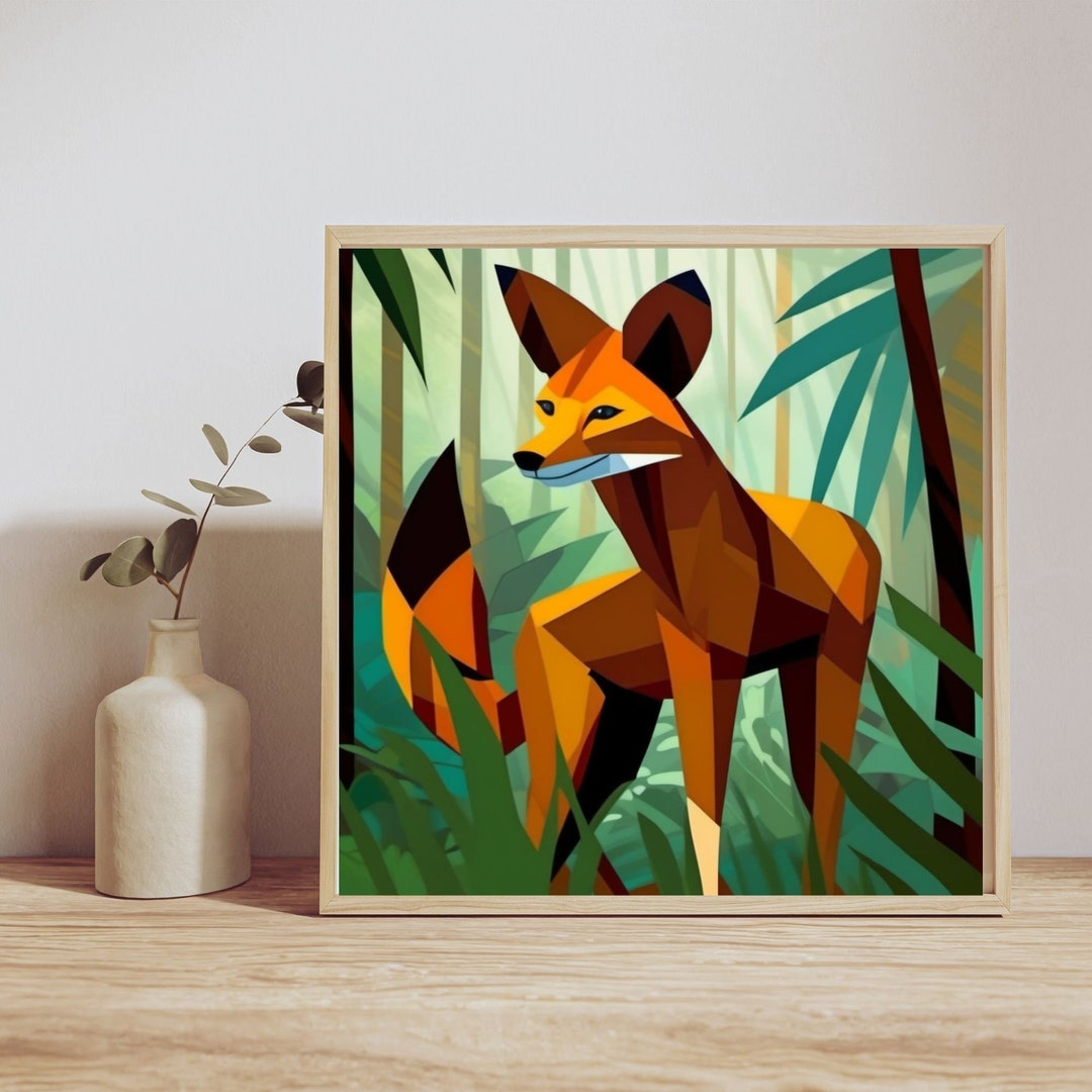 The Dhole Asiatic Wild Dog Wall Art Game Room Poster - Etsy