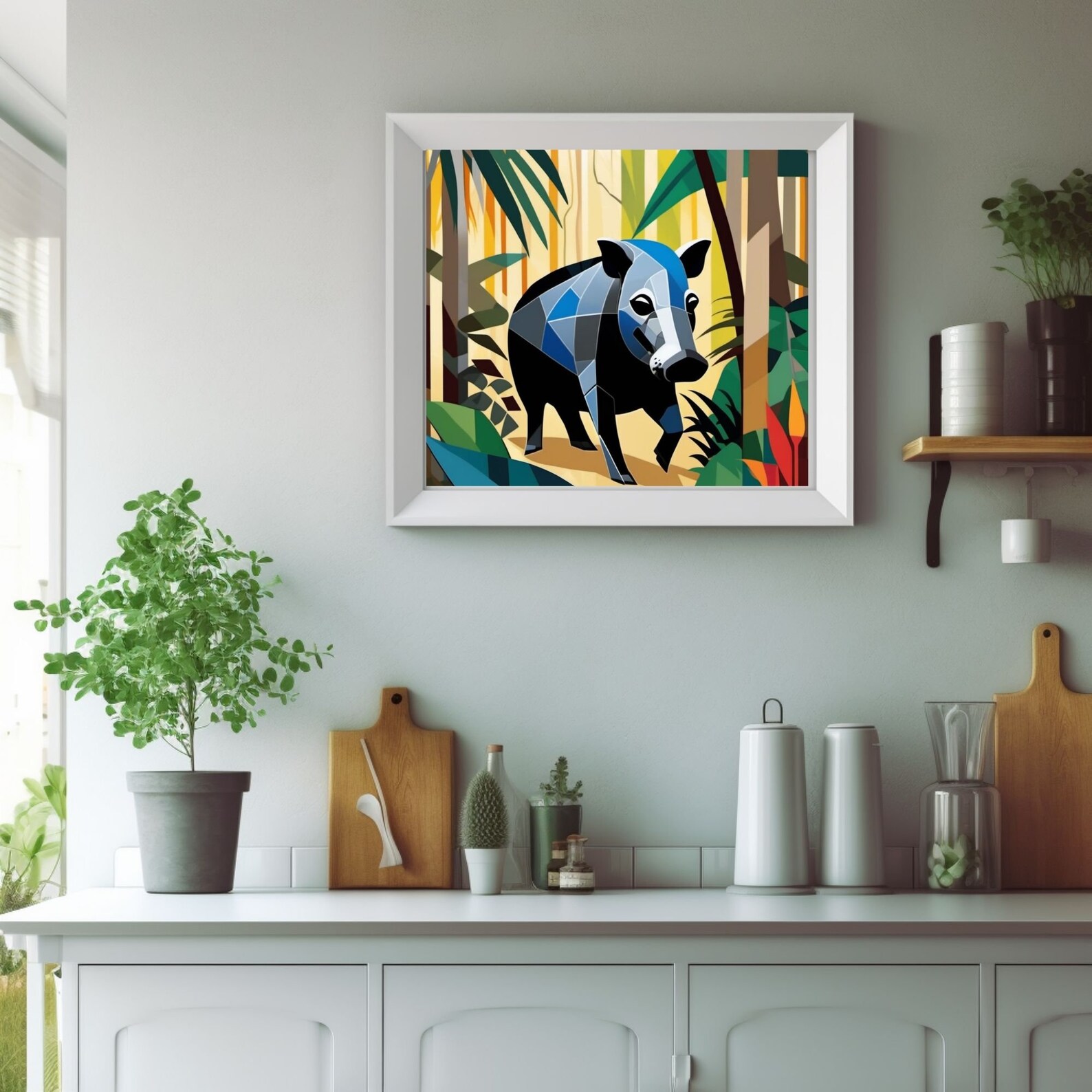 Baird's Tapir Wall Art Modern Prints Printable Arts Cubism Art Living ...
