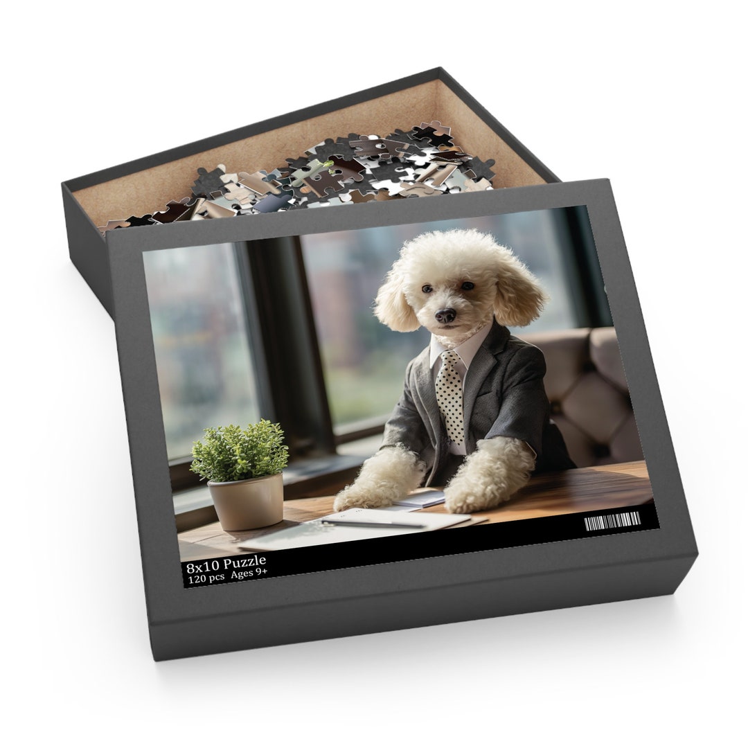 Poodle Puppy Puzzle - Office Puppy Paws and Puzzles, Puppy Puzzle ...