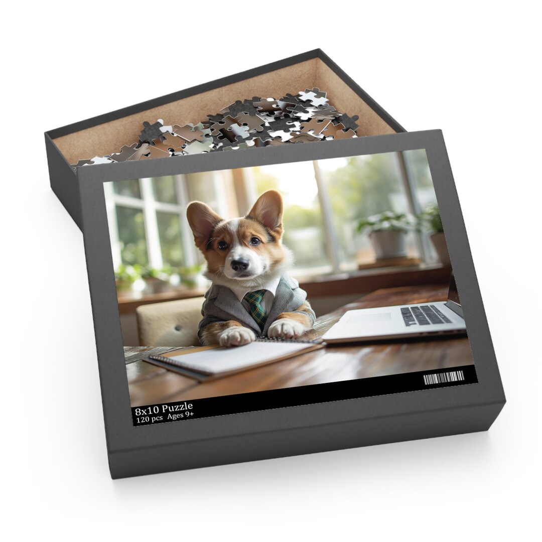 Corgi Puppy Puzzle - Office Puppy Paws and Puzzles, Puppy Puzzle ...
