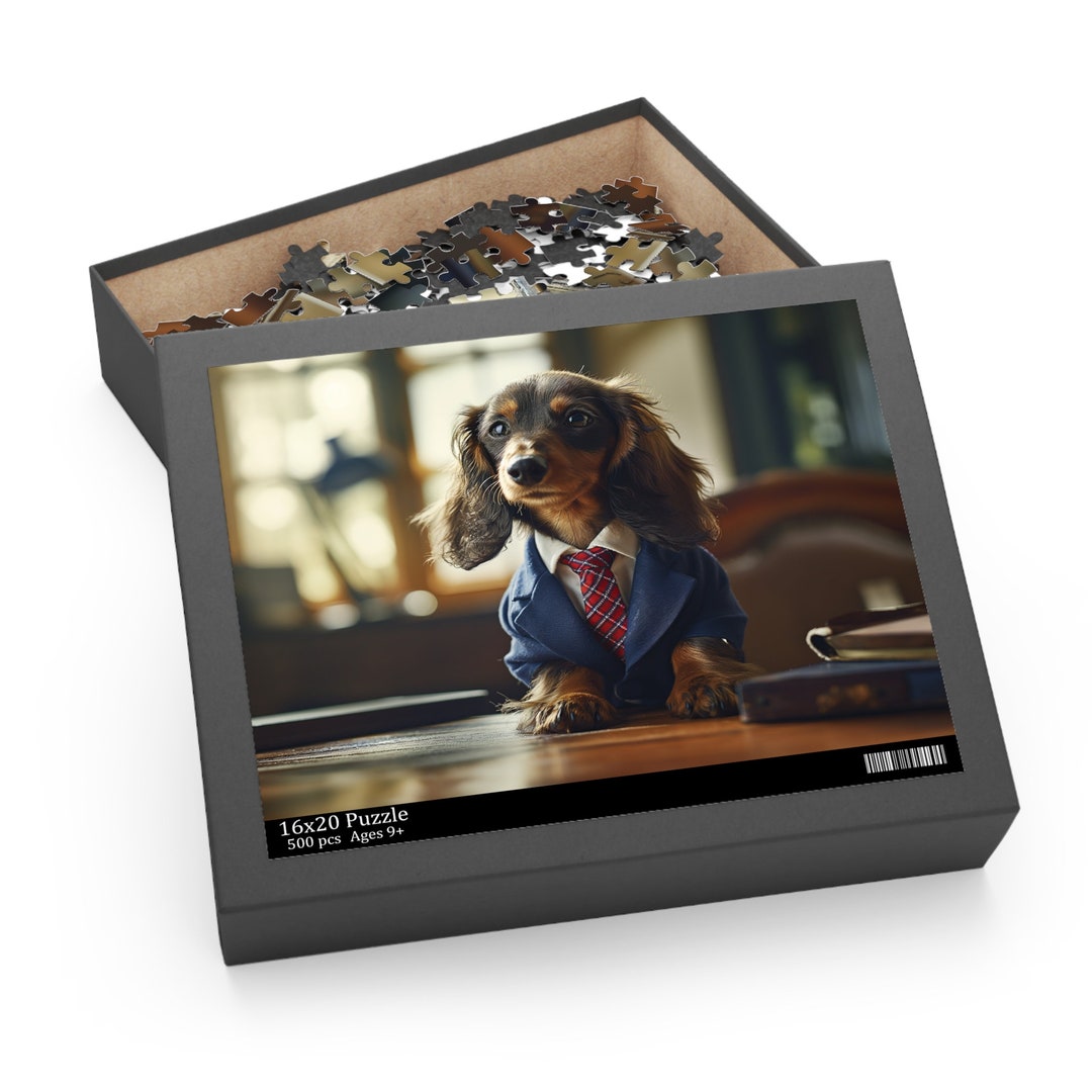 Dachshund Puppy Puzzle - Office Puppy Paws and Puzzles, Puppy Puzzle ...