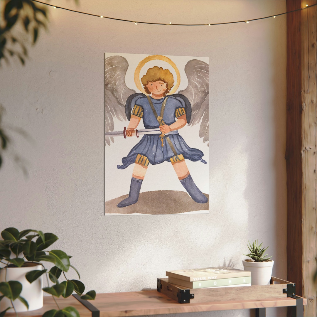 Print Canvas With Saint Michael Image - Etsy