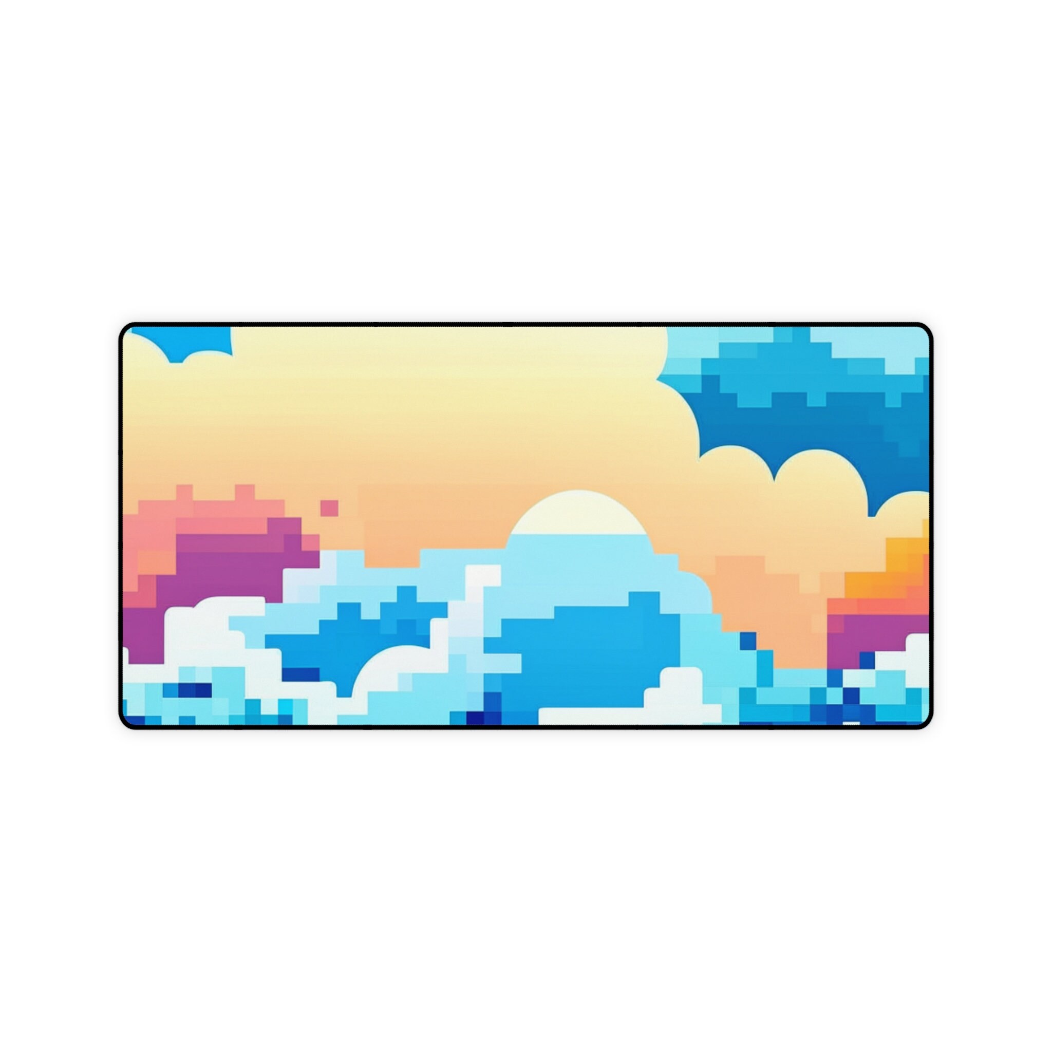 Pixel Clouds Desk Mat Pixel Sunny Clouds XXL Asthetic Pixels - Etsy