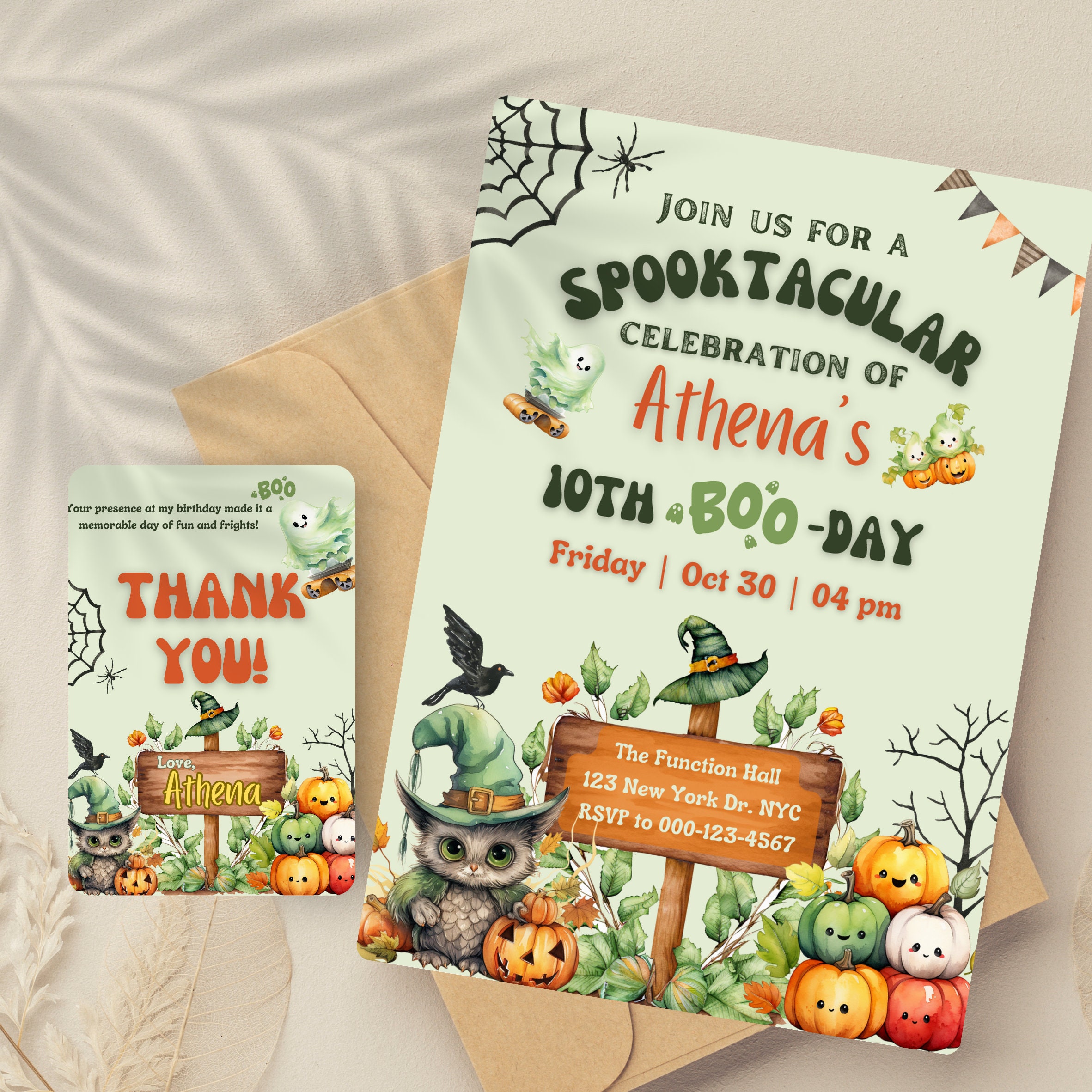 Editable Spooky Halloween Birthday Invitation Template - Etsy