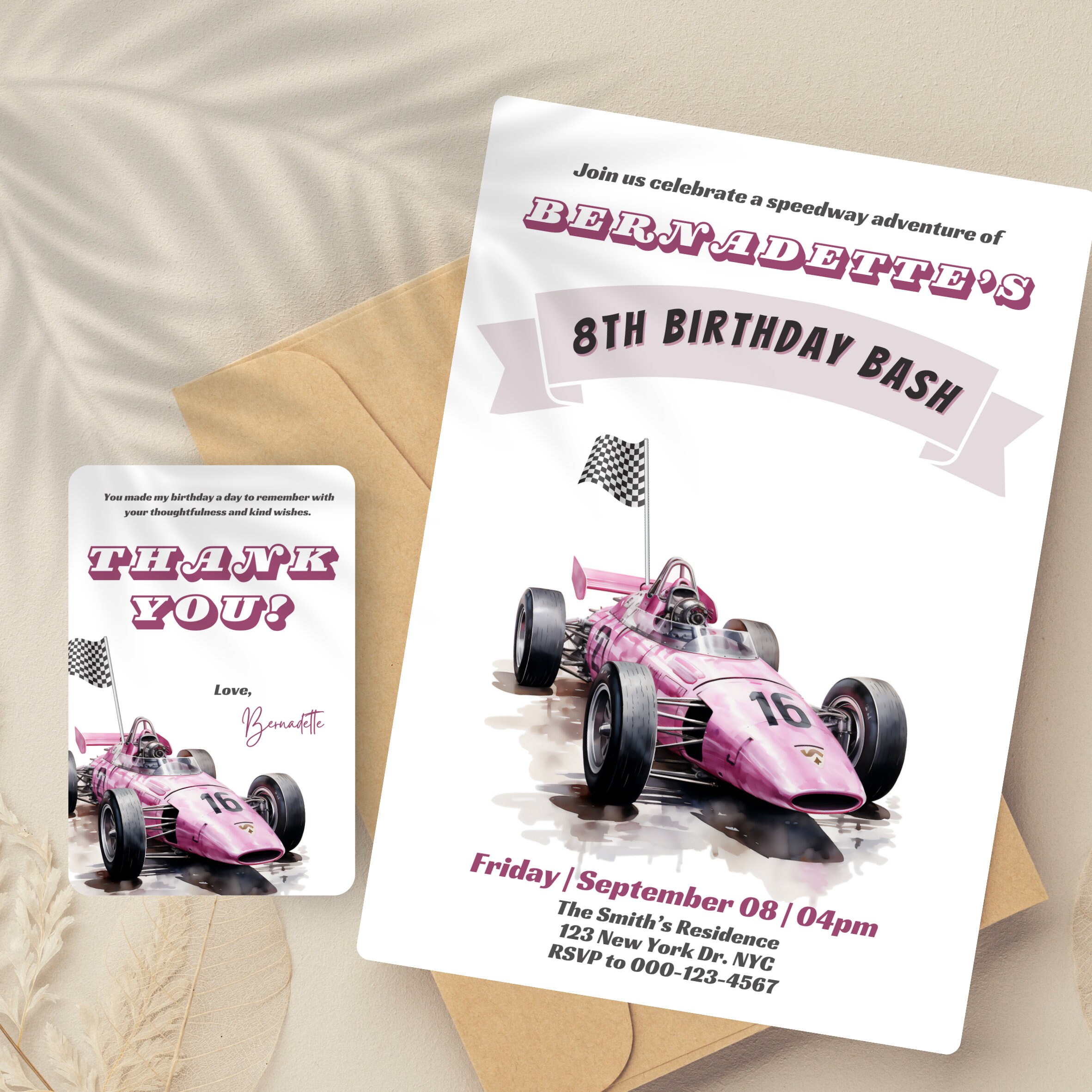 Editable Race Car Birthday Invitation Template Printable - Etsy