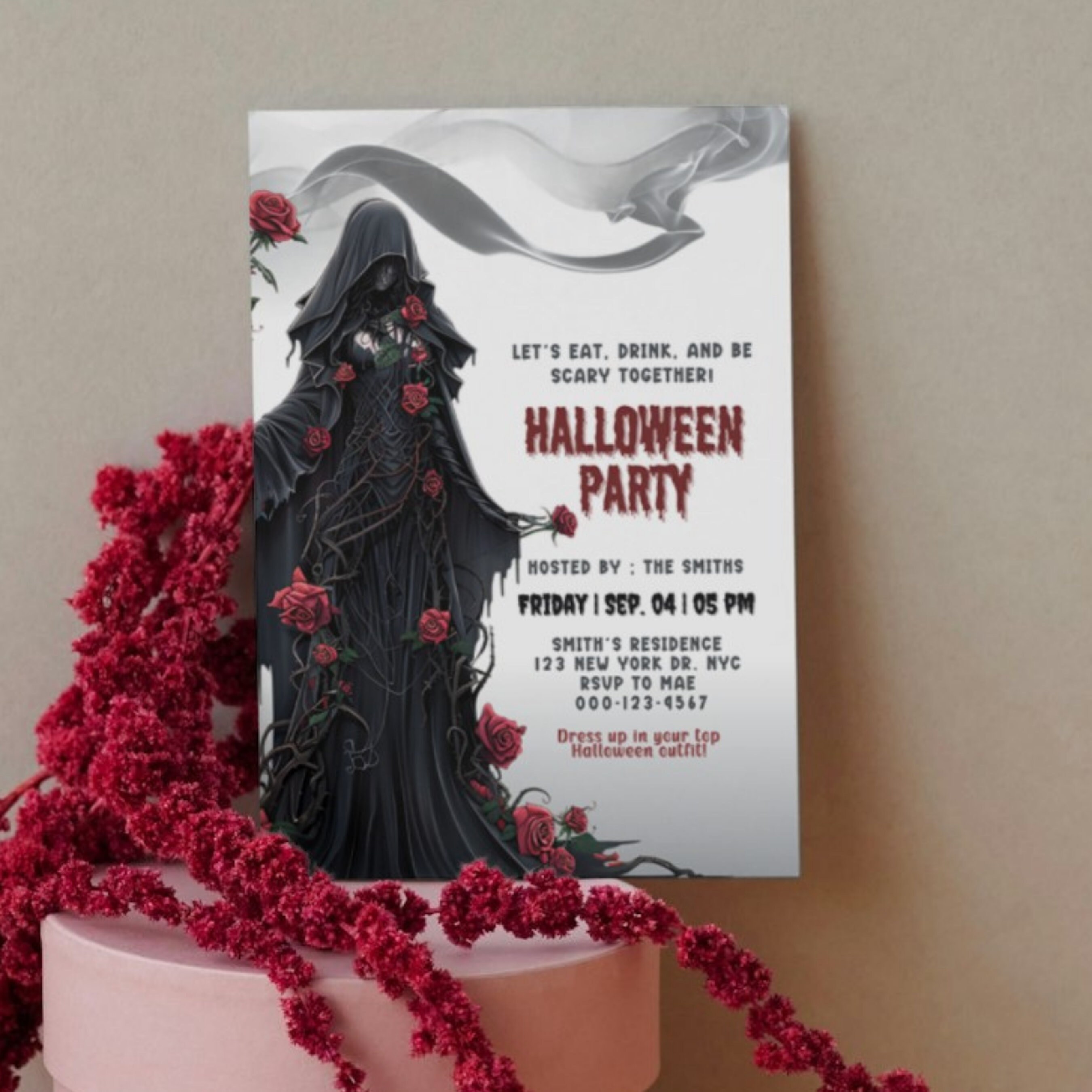 Editable HALLOWEEN PARTY Invitation Halloween Birthday Invitation ...