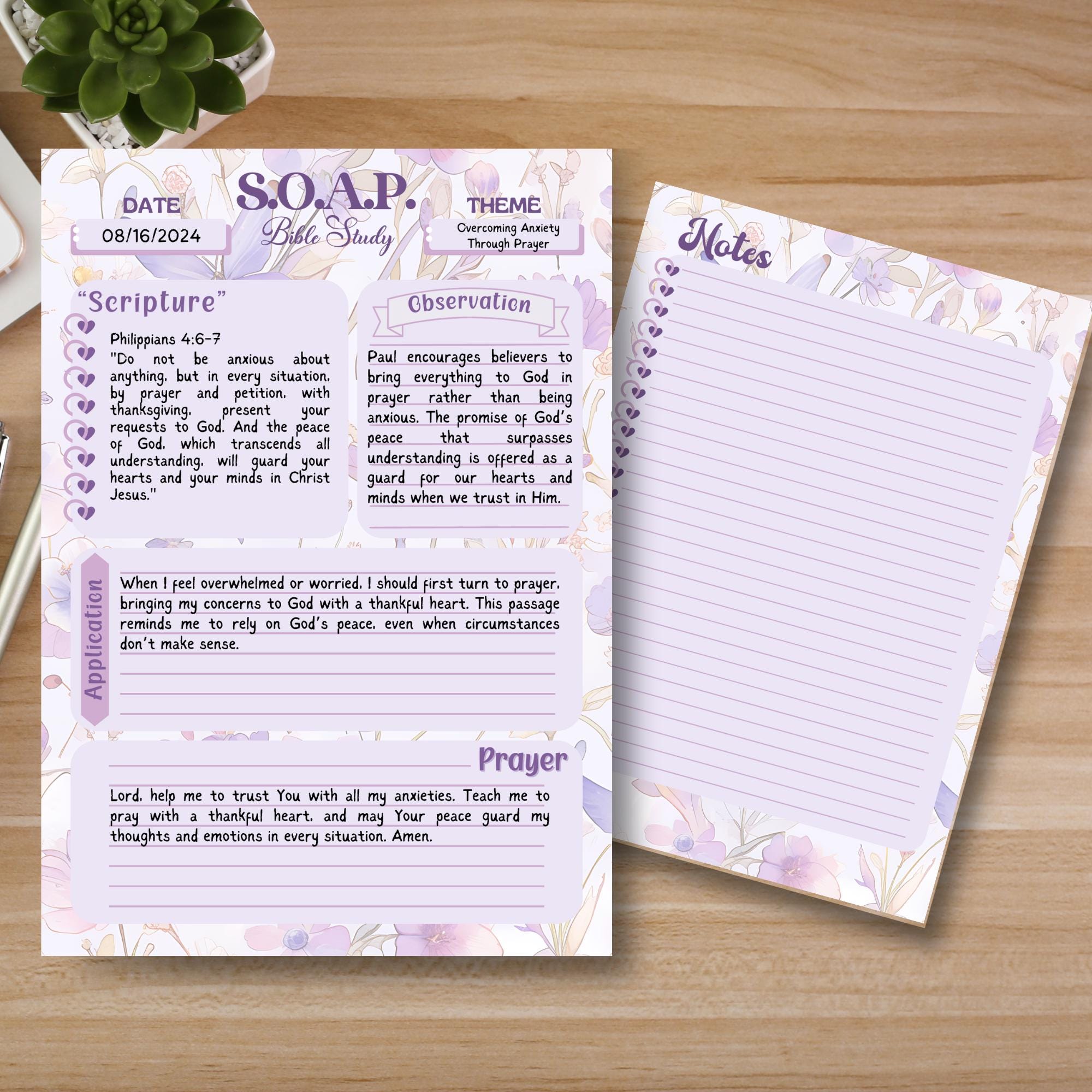 Printable SOAP BIBLE STUDY Pdf Journal, Soap Method Bible Study, Bible ...