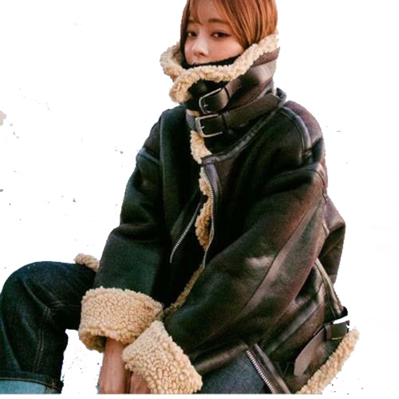 B3 RAF Bomber Brown - Aviator Flying Fur - Shearling Real Leather ...