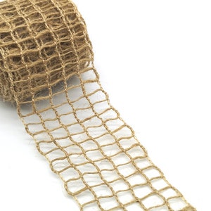 Natural Jute Burlap Hessian Jute Ribbon Twine Flower Pattern Wedding ...