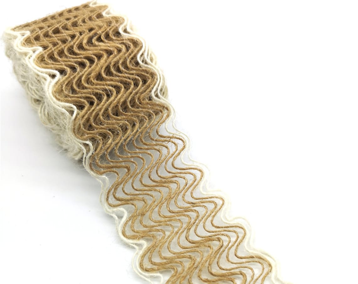 Natural Jute Burlap Hessian Jute Ribbon Twine Flower Pattern Wedding ...