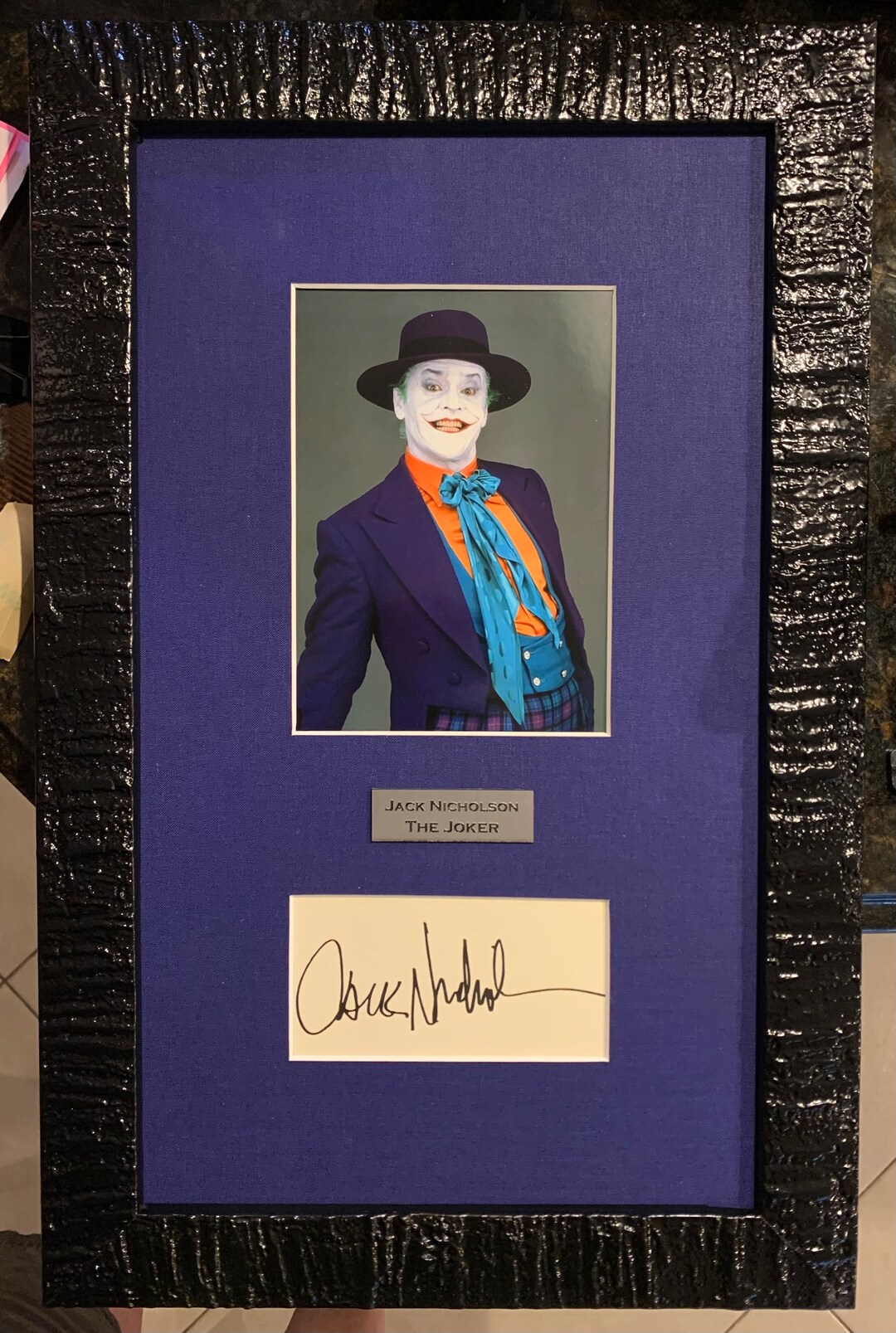 Jack Nicholson as the Joker. Framed to 12x19 Plus the Frame. Signatures ...
