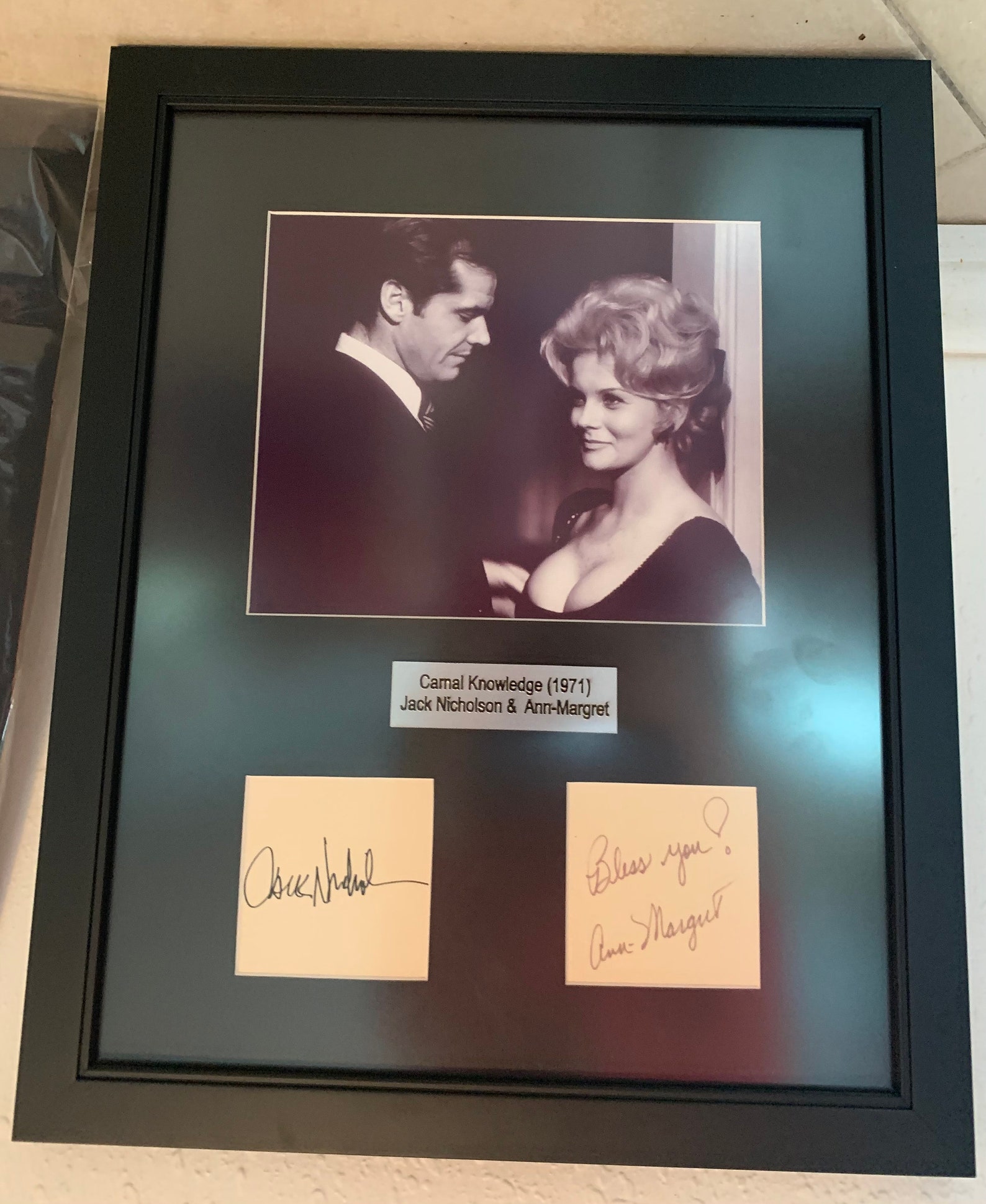 Jack Nicholson & Ann Margret From the Movie Carnal Knowledge (1971 ...