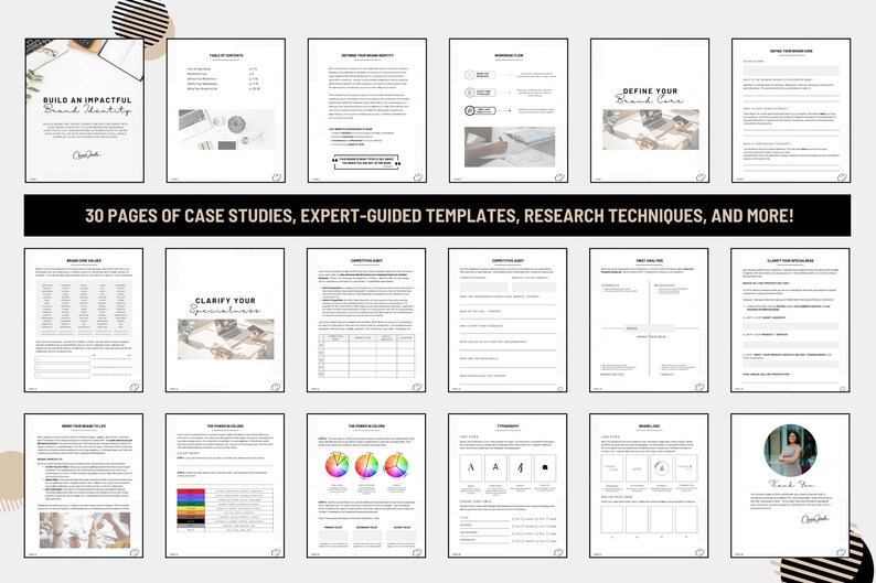Build an Impactful Brand Identity Workbook Visual Strategy Templates - Etsy