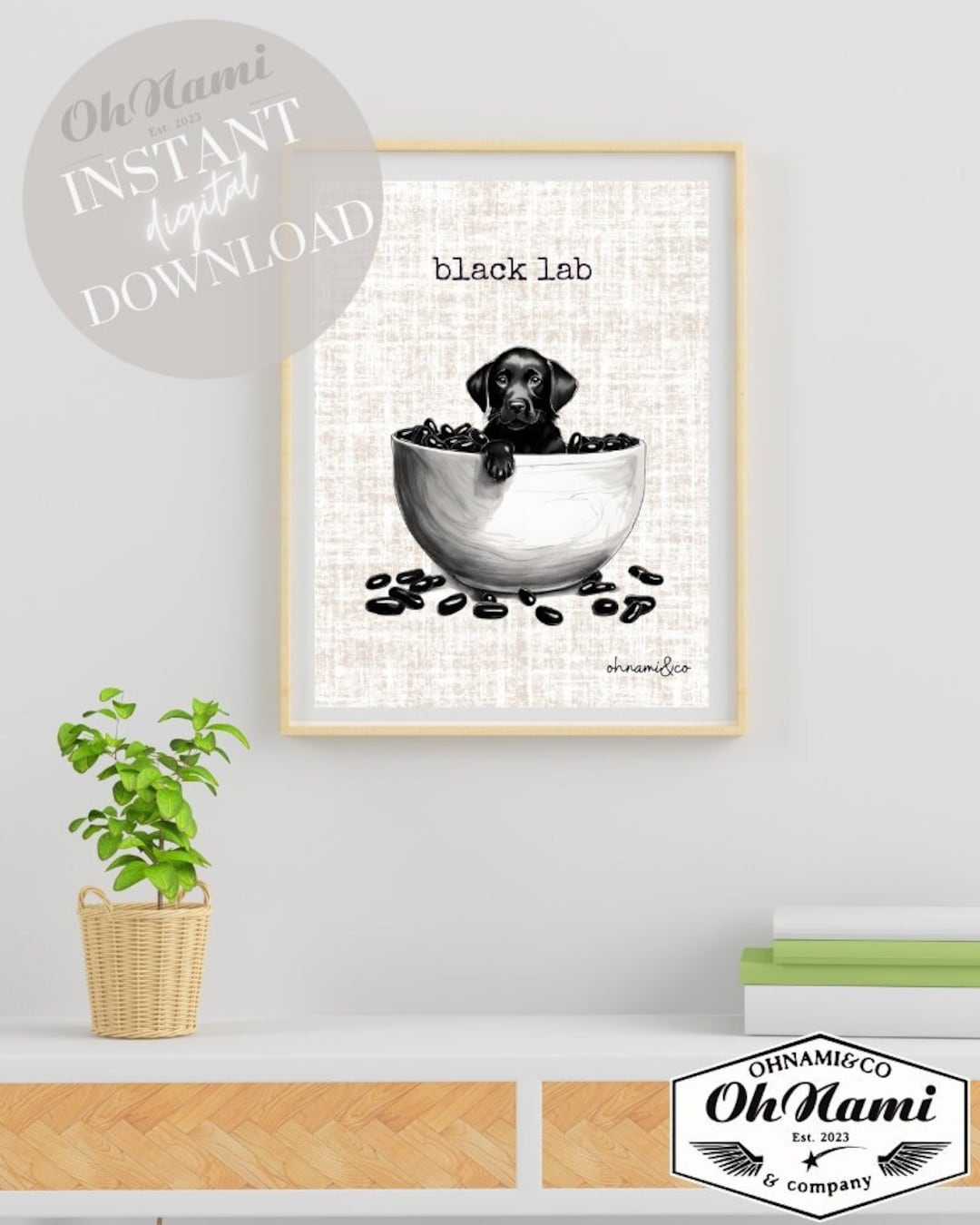 Black Lab Wall Art, Labrador Gift, Black Lab Print, Black Labrador ...