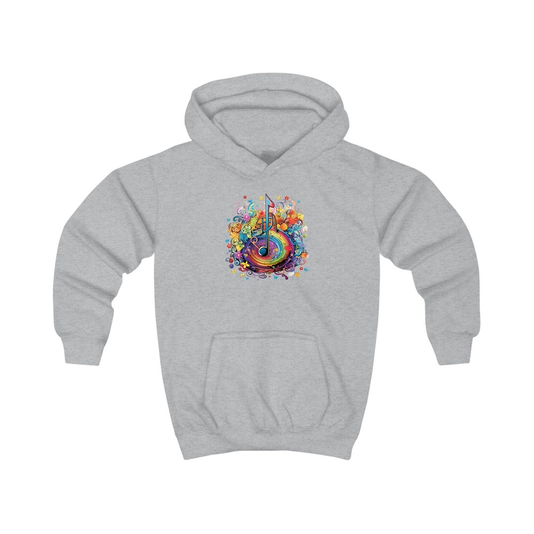 Colourful Abstract Music Notes Kids Hoodie - Etsy
