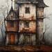 Spooky Haunted House Halloween Scene Witches Abode 5 PDF Instant ...