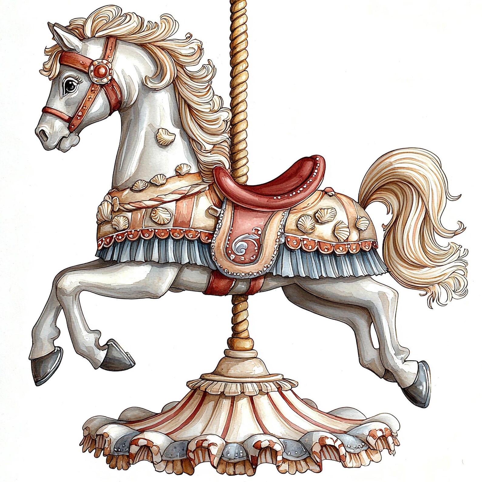 Carousel Horses 13 PDF Instant Digital Download Counted Cross Stitch ...