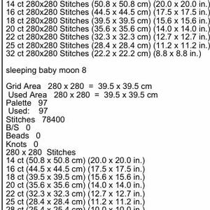 Sleeping Baby Moon 8 Nursery Art Pattern Keeper Compatible PDF Instant ...