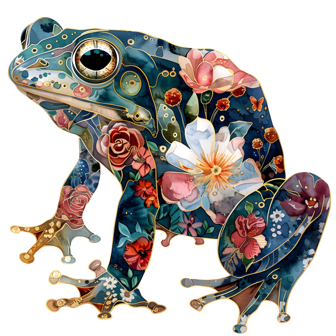 Floral Frog 1 Spirit Totem PDF Instant Digital Download Counted Cross ...