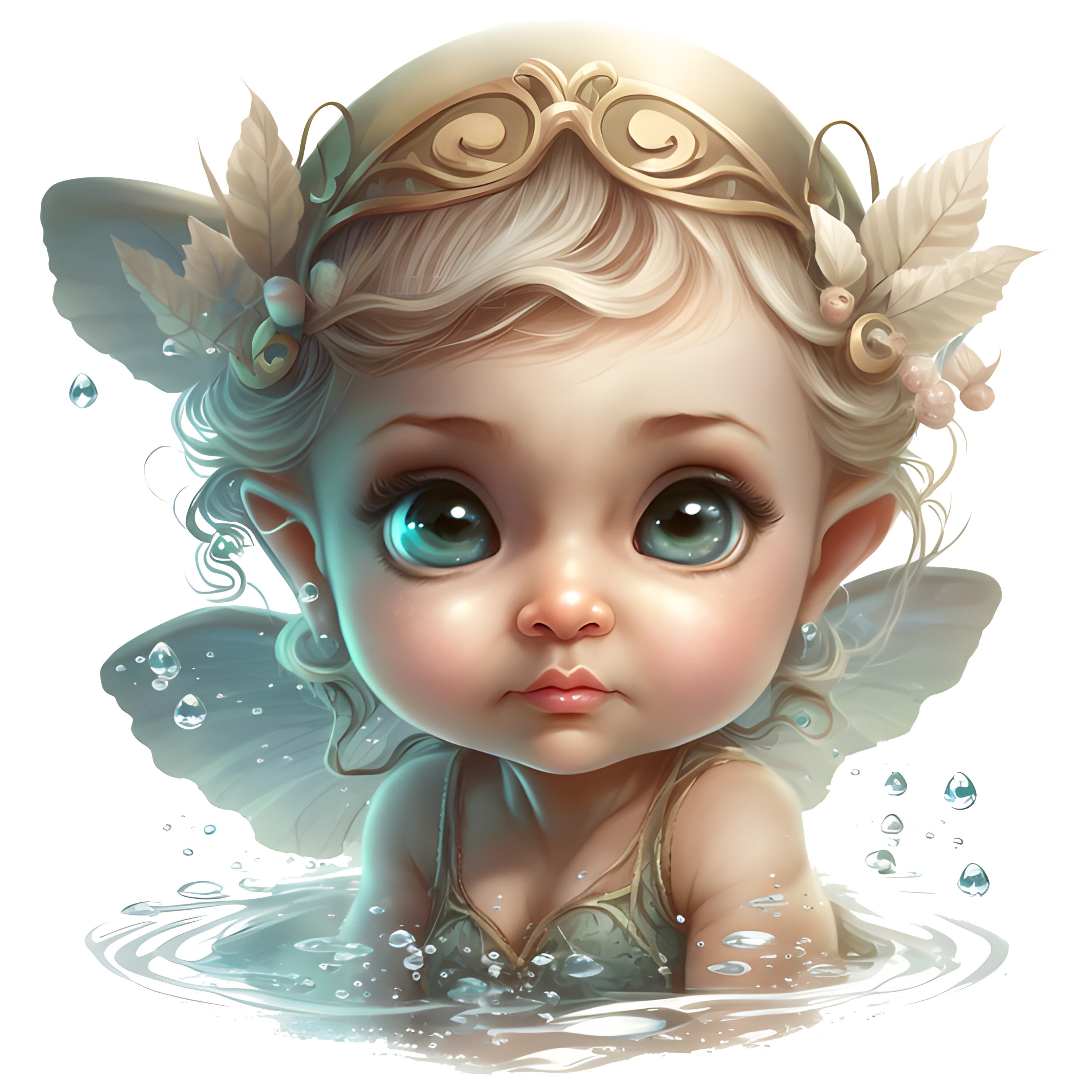 Chibi Water Fairy 3 Magic, Fae Faerie Pattern Keeper Compatible PDF ...