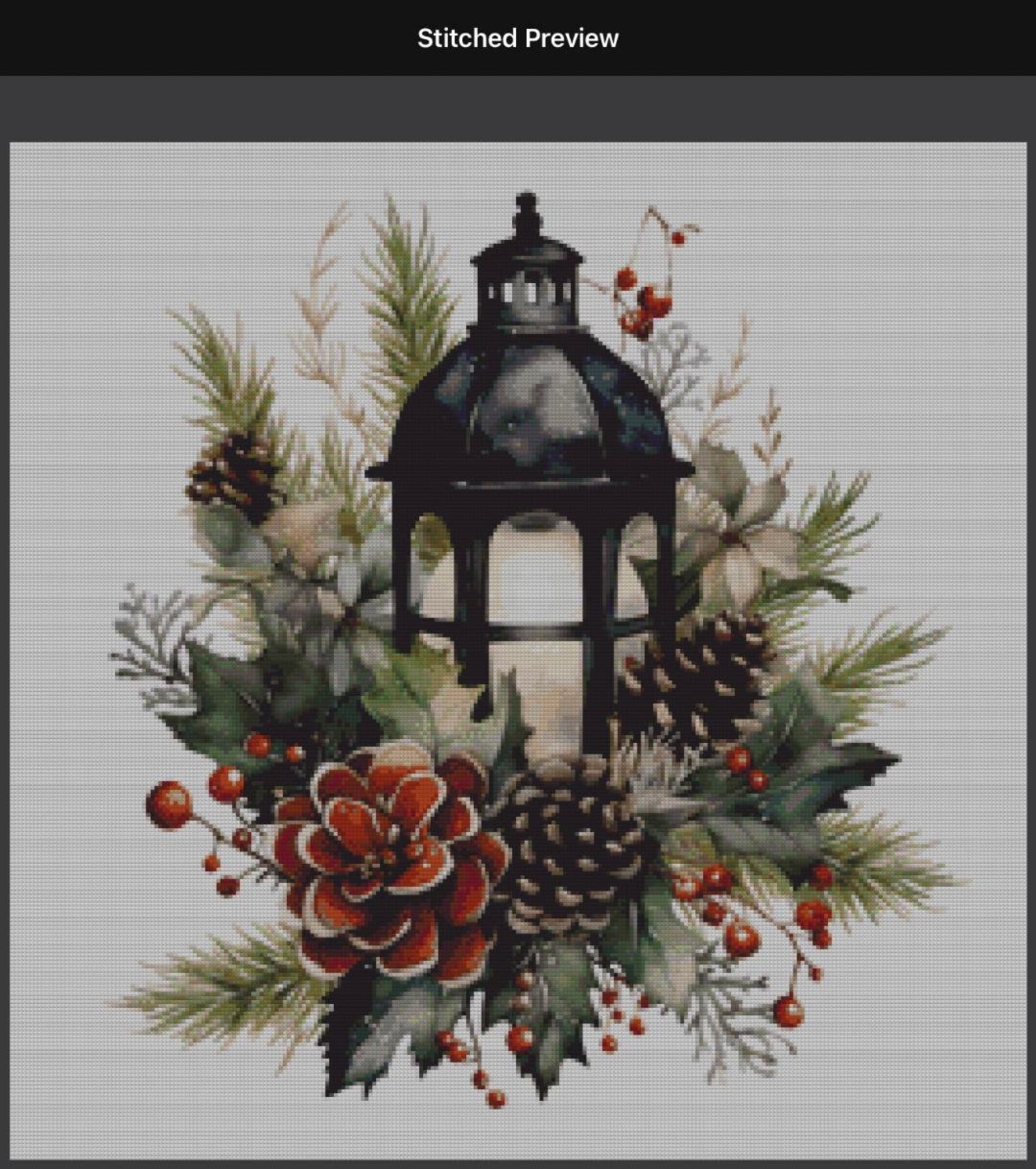Watercolor Christmas Lantern Pattern PDF Instant Digital - Etsy