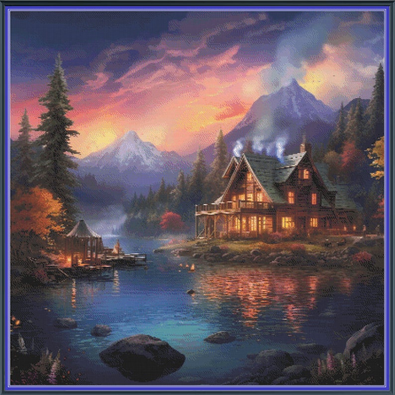 Summer Dawn Wilderness Lake Landscape 1 Pattern Keeper Compatible PDF ...