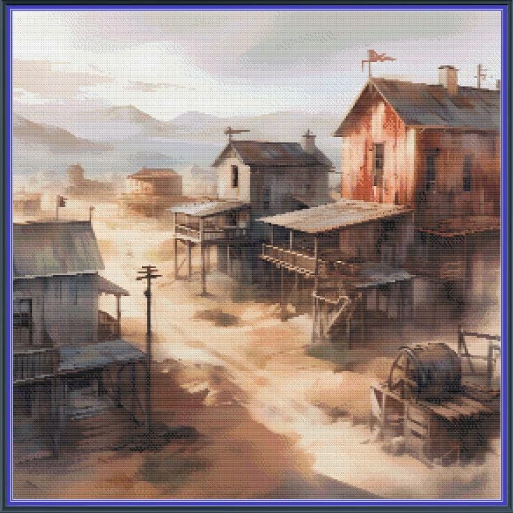 Western Ghost Town 8 Old Town Landscape Pattern Keeper Compatible PDF ...