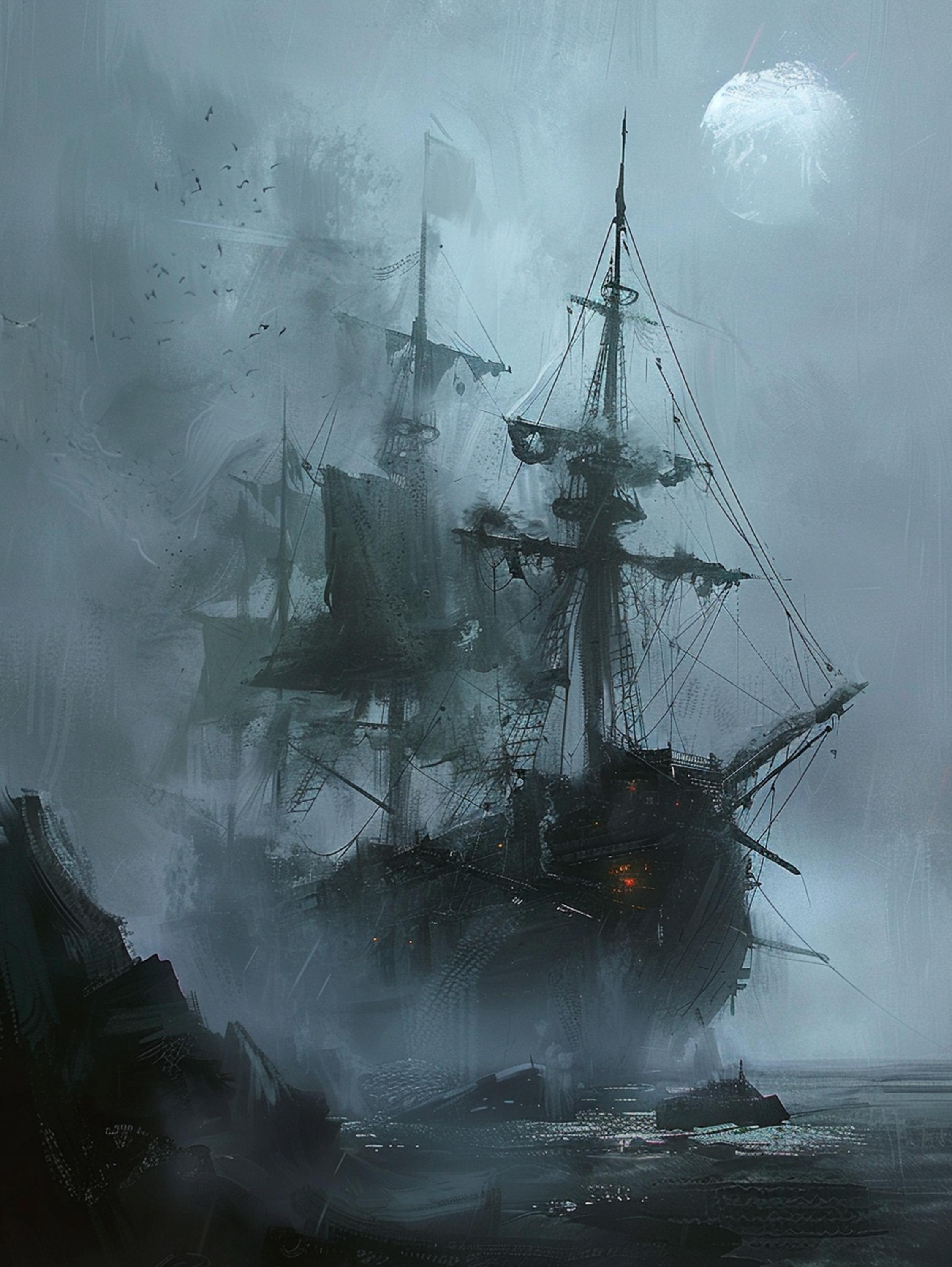 Ghostly Pirate Ship 12, Pattern Keeper Compatible, PDF Instant Digital ...