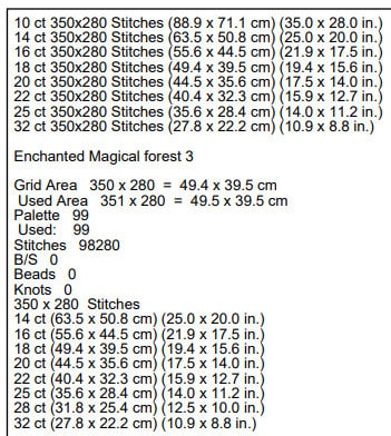 Enchanted Magical Forest Night Pattern Keeper Compatible PDF Instant ...