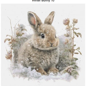 Wild Winter Bunny Rabbit Pattern Keeper Compatible PDF Instant Digital ...