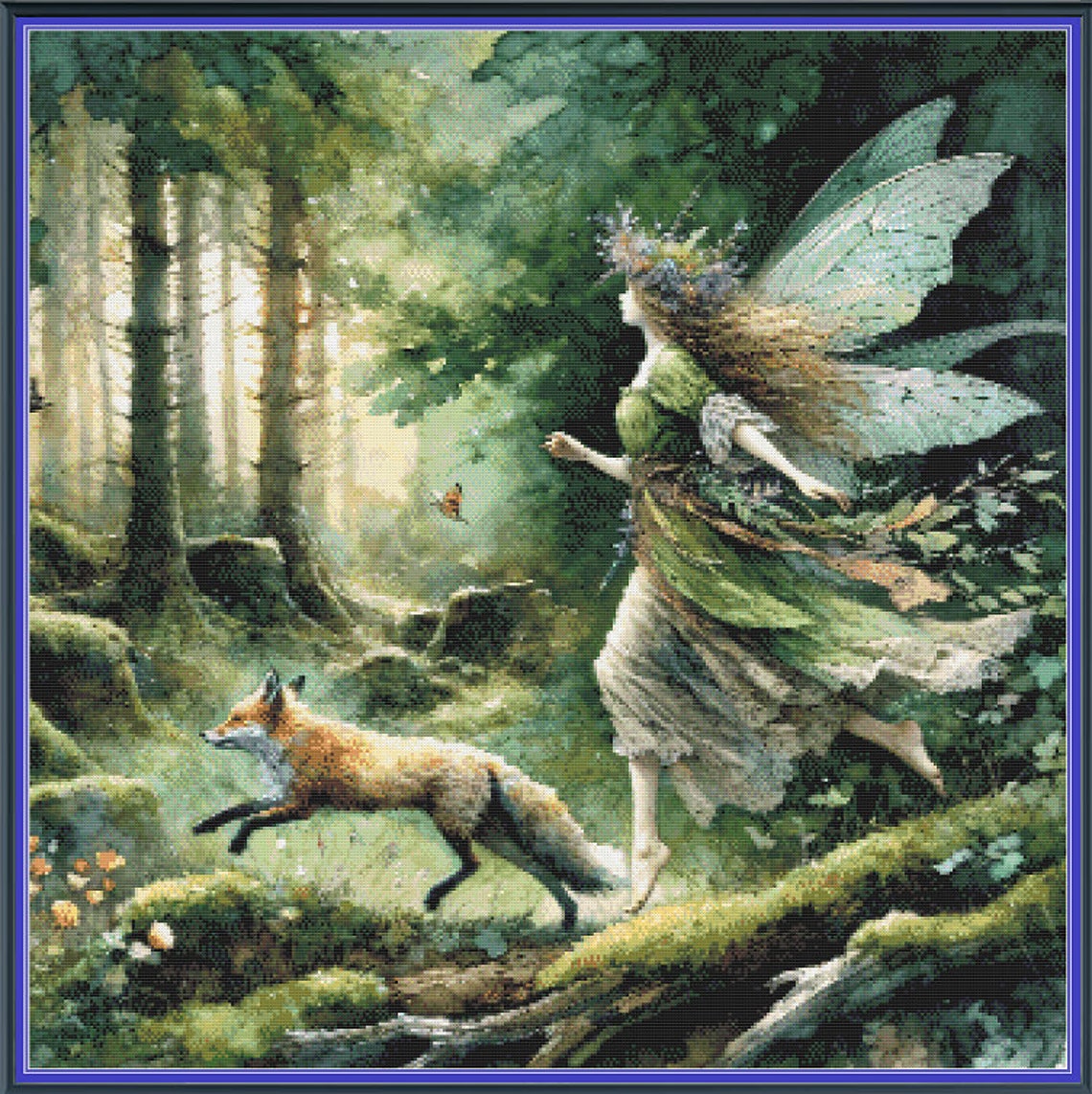 Forest Fairy Watercolor Art 11, Dryad Fae Faerie Pattern Keeper ...