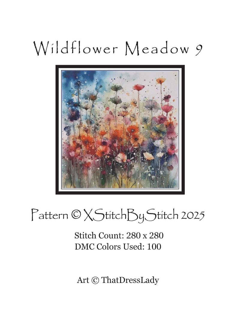 Wildflower Meadow 9, Pattern Keeper Compatible, PDF Instant Digital ...