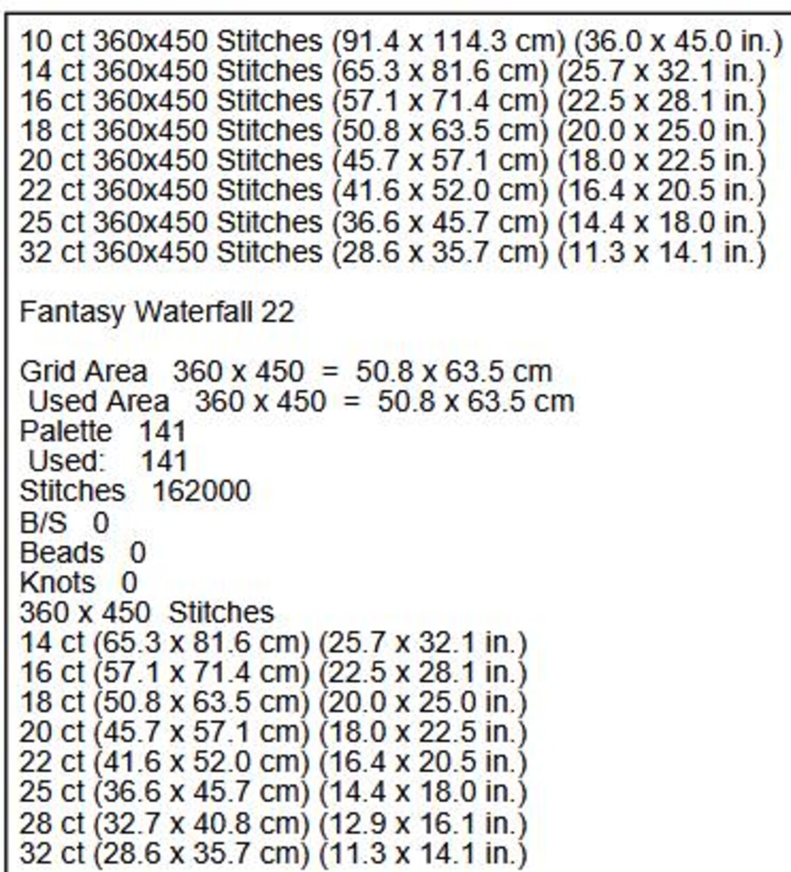 Fantasy Waterfall 22 Filtered Dawn PDF Instant Digital Download Counted ...