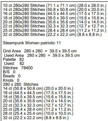 Steampunk Patriotic Woman 11 Pattern Keeper Compatible PDF Instant ...