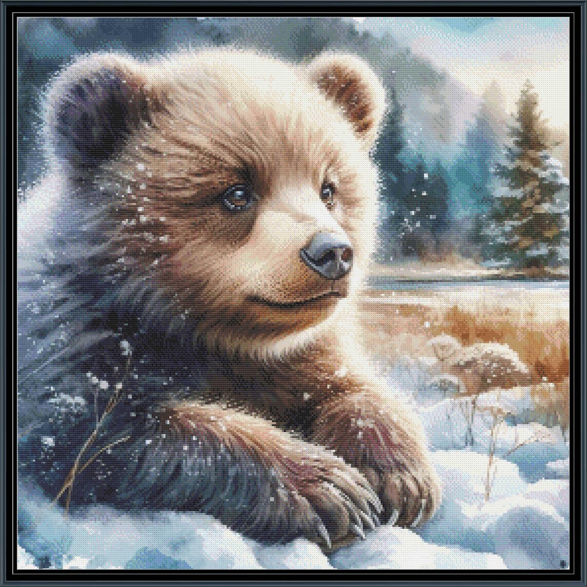Snowy Woodland Creatures 5 Bear Cub, Pattern Keeper Compatible, PDF ...