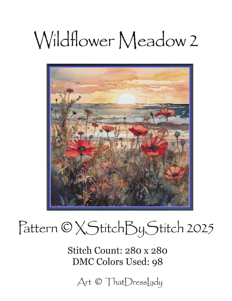 Wildflower Meadow 2, Pattern Keeper Compatible, PDF Instant Digital ...