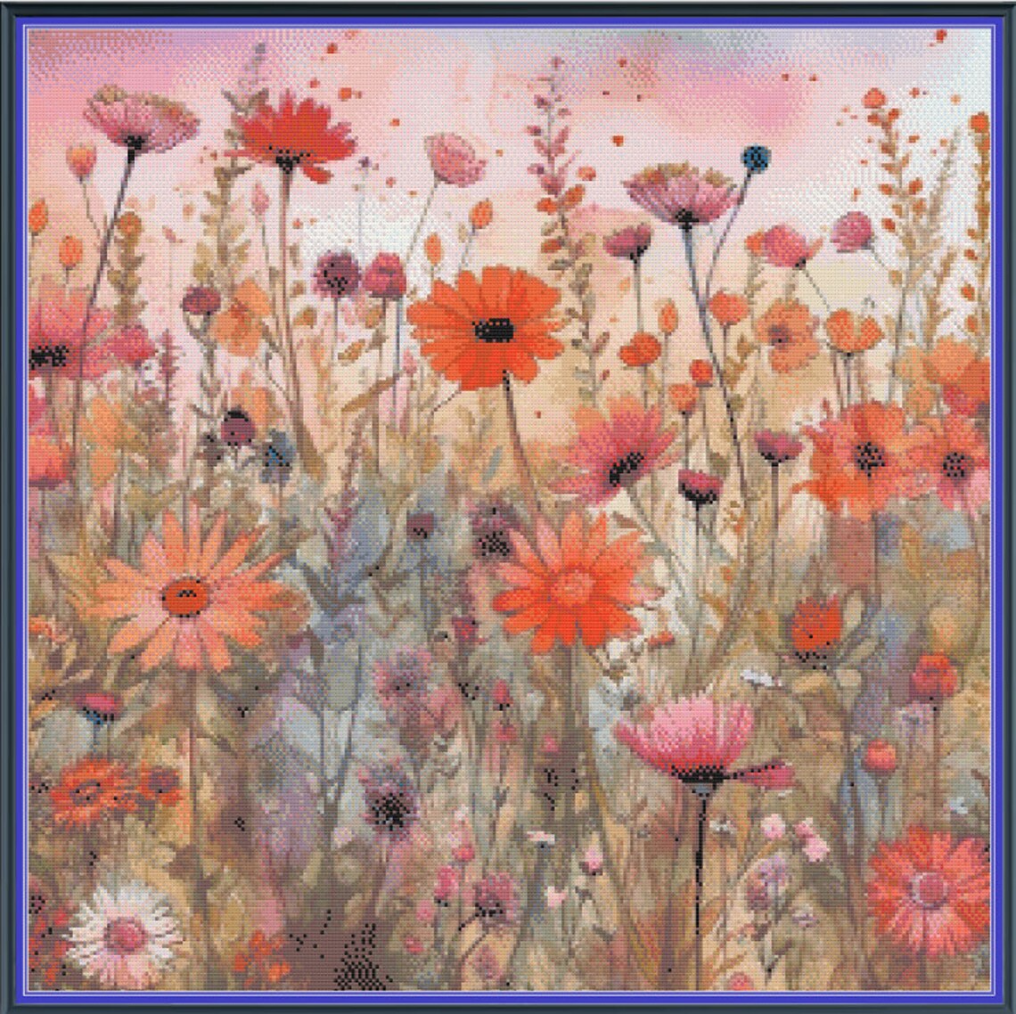 Wildflower Meadow 1 PDF Instant Digital Download Counted Cross Stitch ...