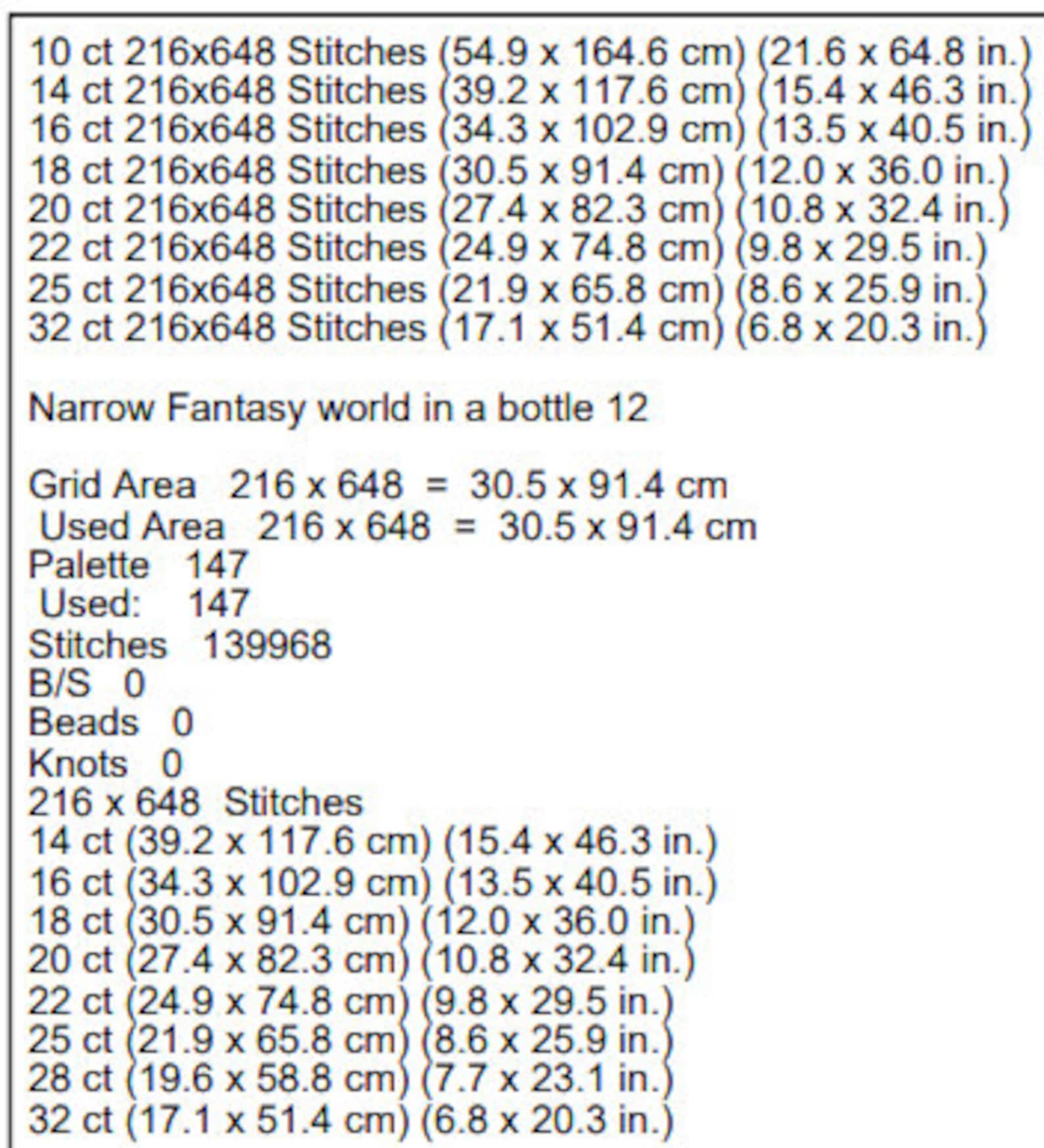Narrow Pattern Fantasy Worlds in a Bottle 12 Pattern Keeper Compatible PDF Instant Digital ...