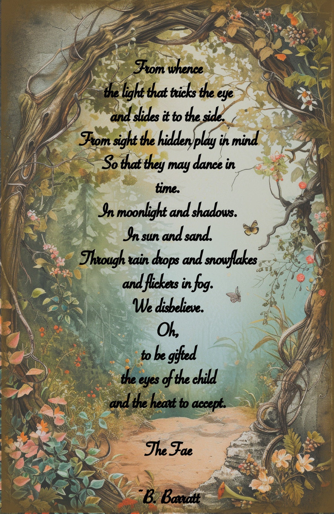 The Fae Poetry Spring Pattern Keeper Compatible PDF Instant Digital ...
