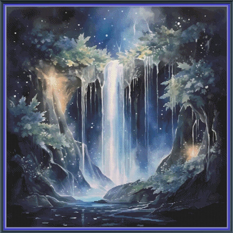 Enchanted Waterfall 12 Filtered Moon Light PDF Instant Digital Download ...